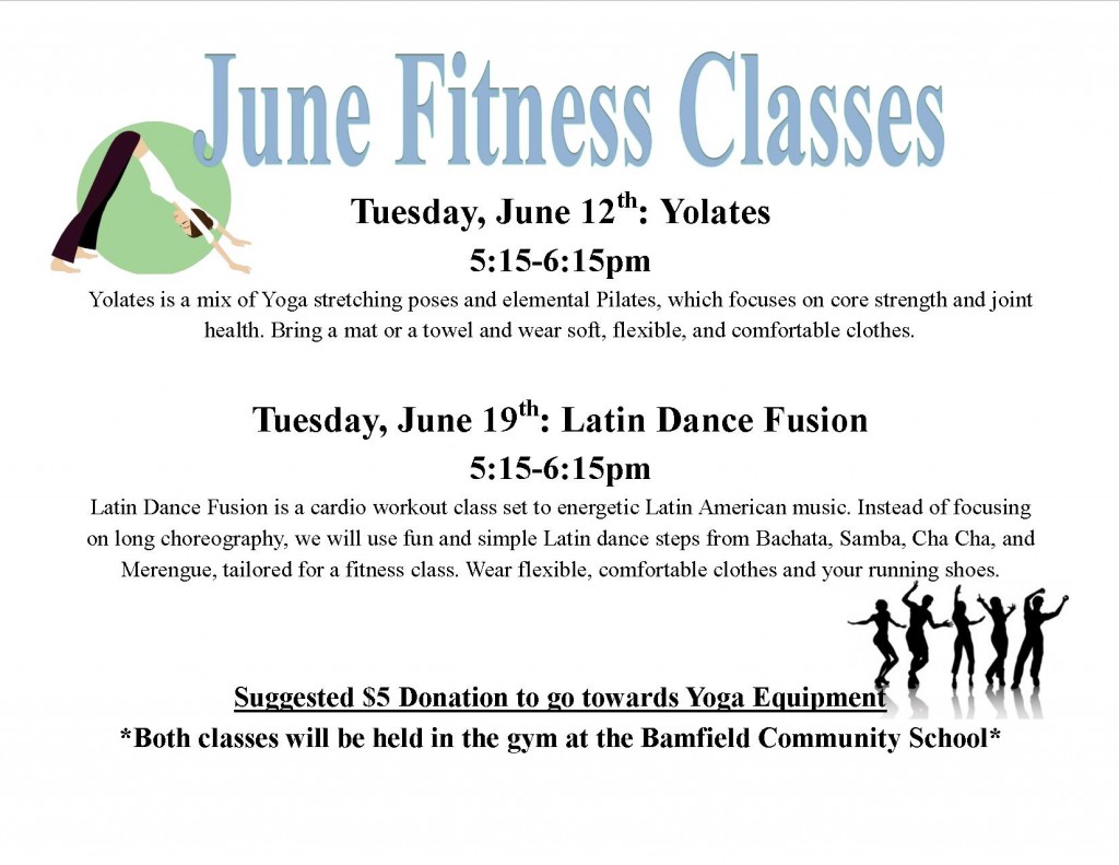 June 2013 Fitness Class Poster – Bamfield Community School Association
