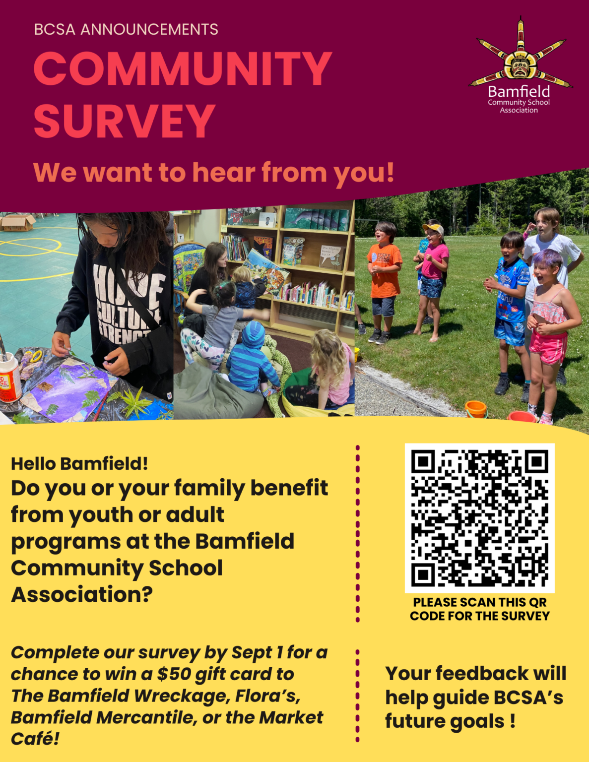 Community Feedback Survey – Bamfield Community School Association